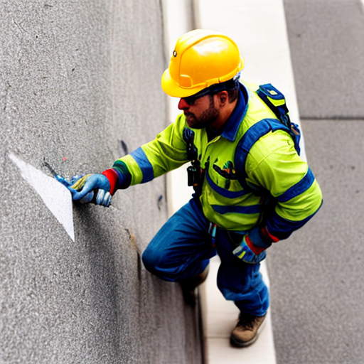 construction worker from upper angle