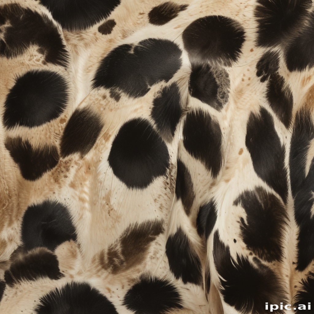 Close-Up View of Beautifully Patterned Animal Fur with Distinctive Spots