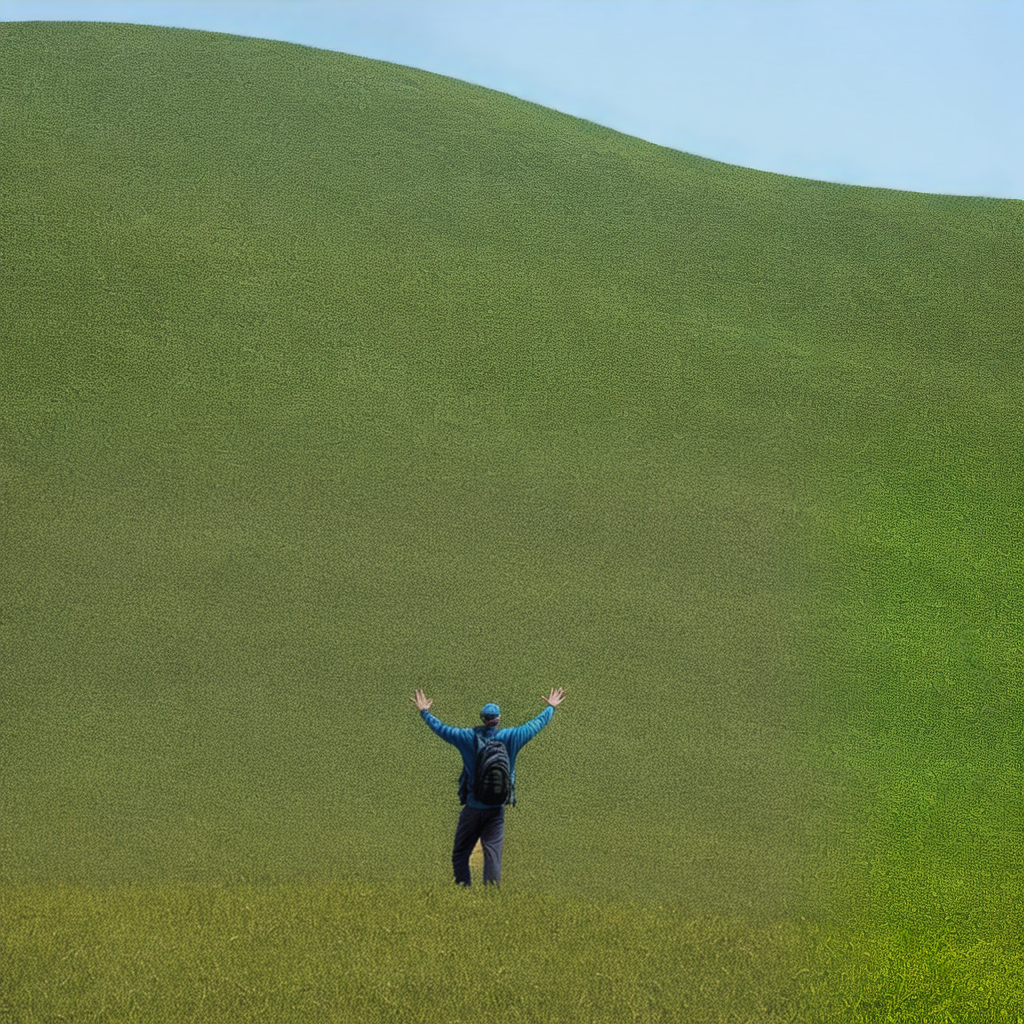 Person waving and smiling