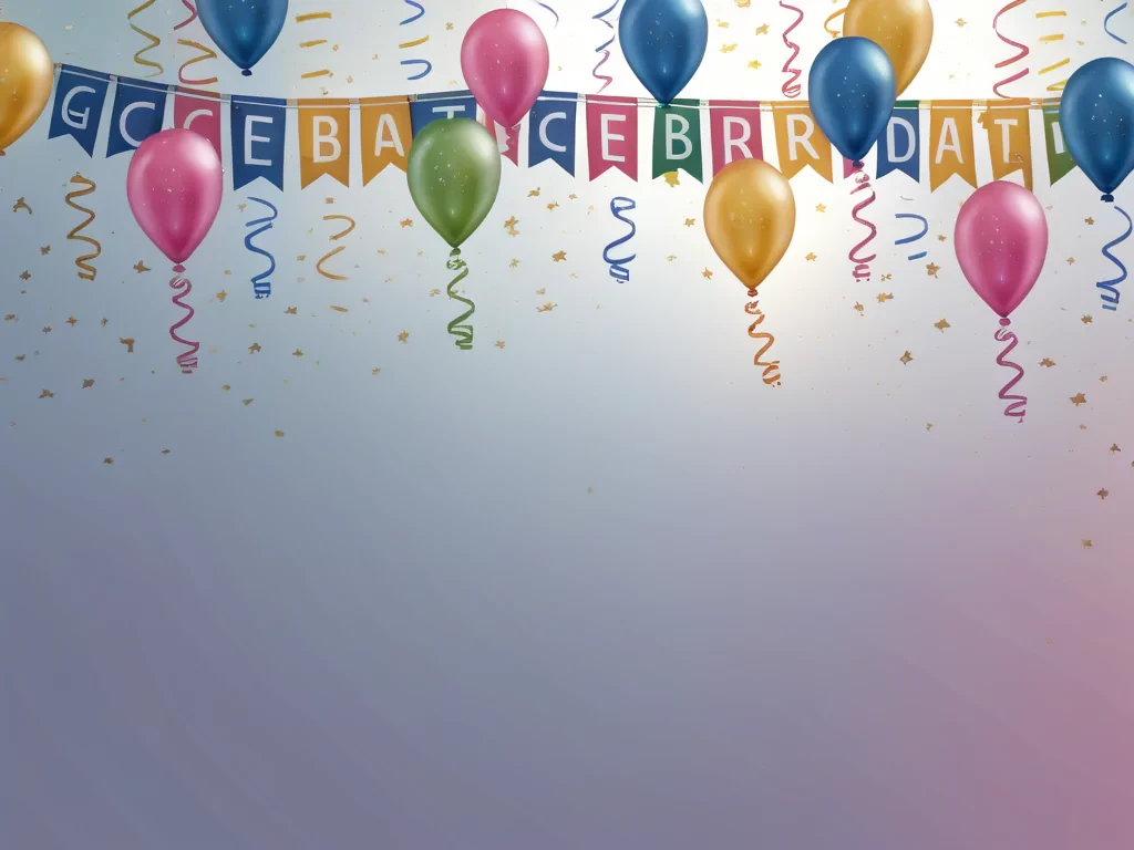 Colorful Balloons and Banners Celebrate a Joyous Birthday Occasion Together