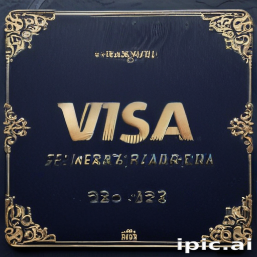 Elegant Golden Visa Card Design with Intricate Border Details and Branding