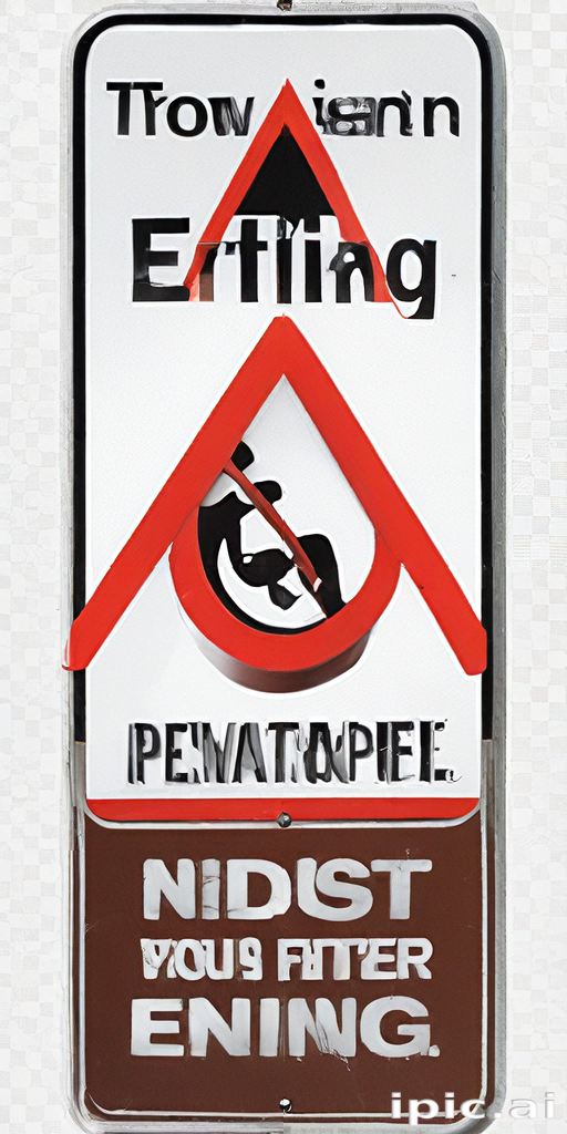 Confusing Traffic Sign with Mixed Messages About Accessibility and Safety