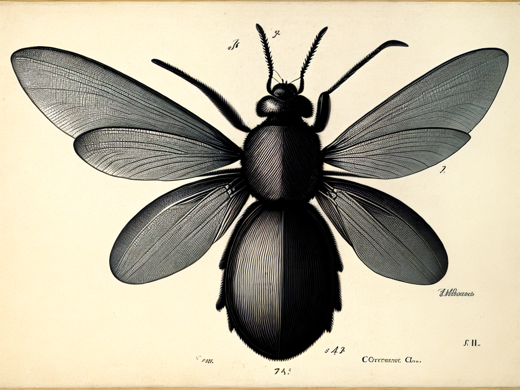 Engraved diagram of Gothick insect