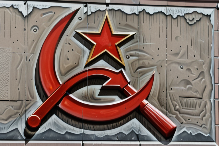 Symbolic Representation of Soviet Union Ideology with Hammer and Sickle ...