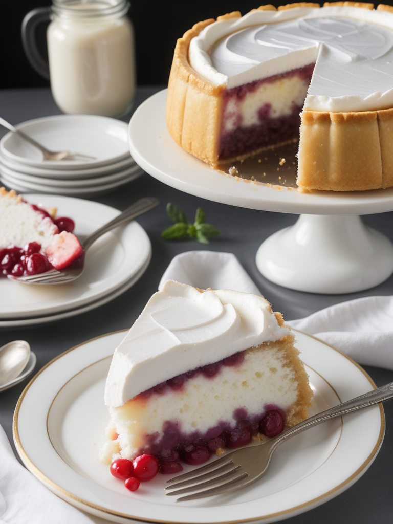 Deliciously Decadent Berry Cheesecake Topped with Fresh Mint and Berries