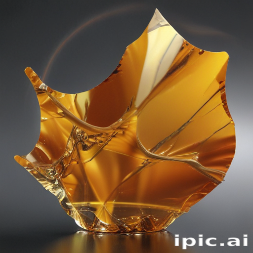 Intricately Crafted Amber Sculpture Reflecting Light with Elegant ...