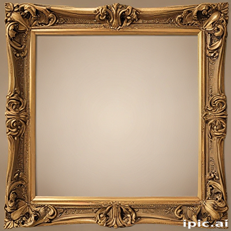 Elegant Ornate Gold Frame Ready to Showcase Your Cherished Memories