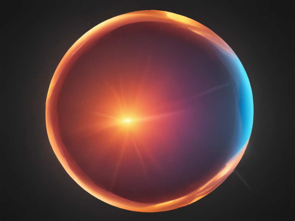 Radiant Celestial Sphere Illuminated by a Dazzling Stellar Sunrise Glow