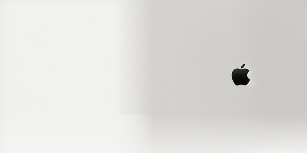 Minimalist Apple Logo on a Subtle White Background with Soft Shadows
