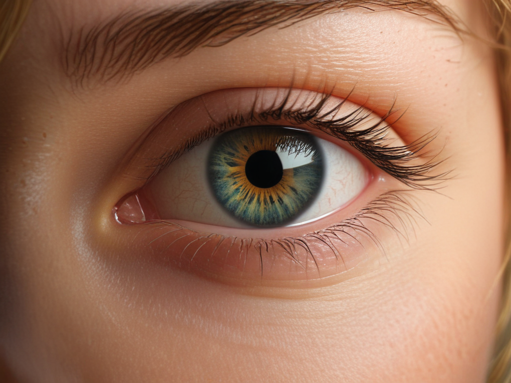 Close-Up of a Beautiful Human Eye with Striking Color Details
