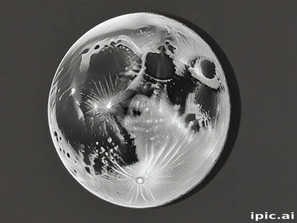 Artistic Representation of the Moon Showcasing Its Unique Surface Features