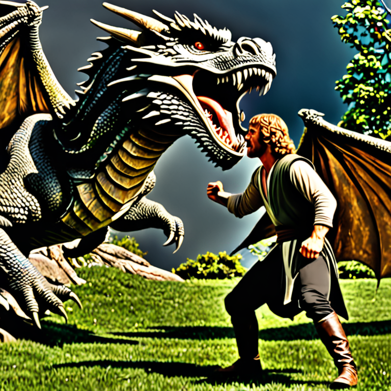Iolaus fights dragon