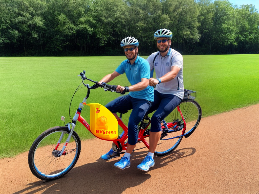 egg driving a bicycle