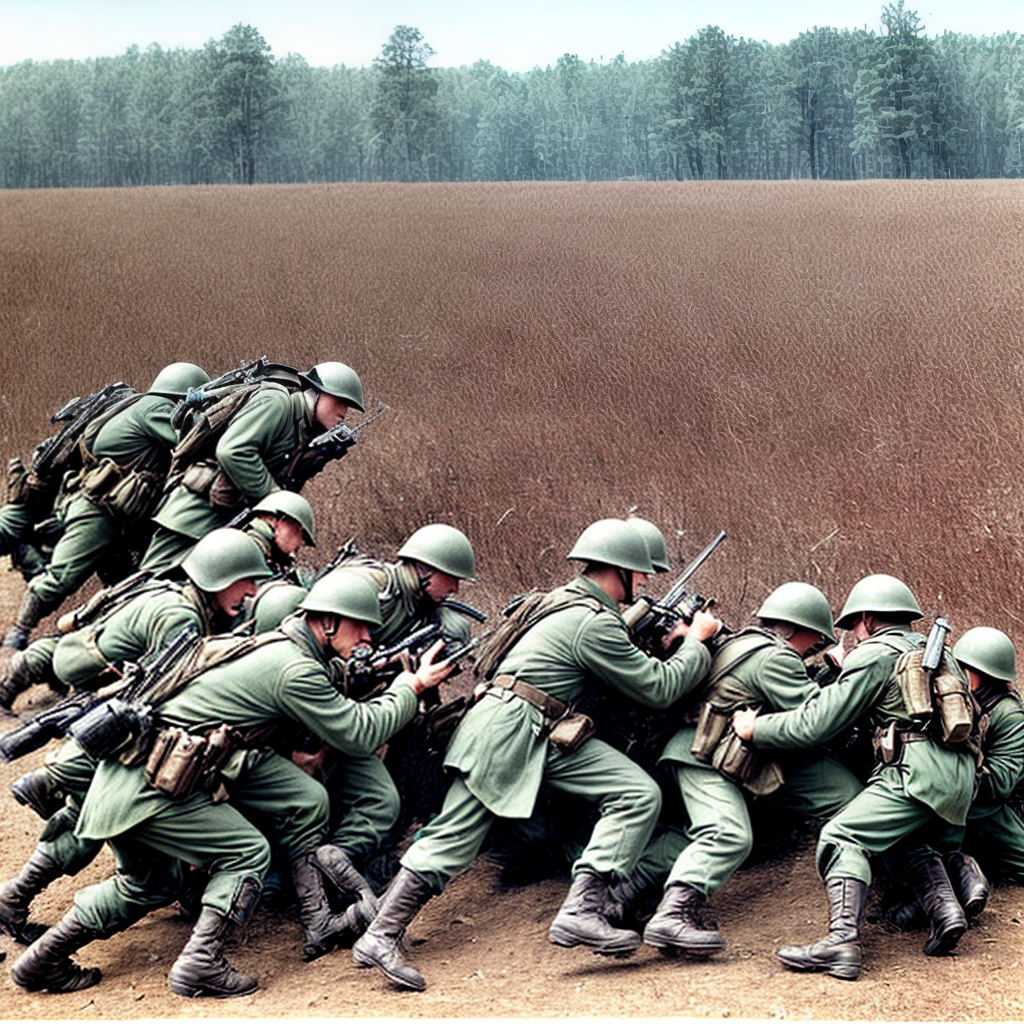 a picture of nazi soldiers fighting againts soviets soldiers