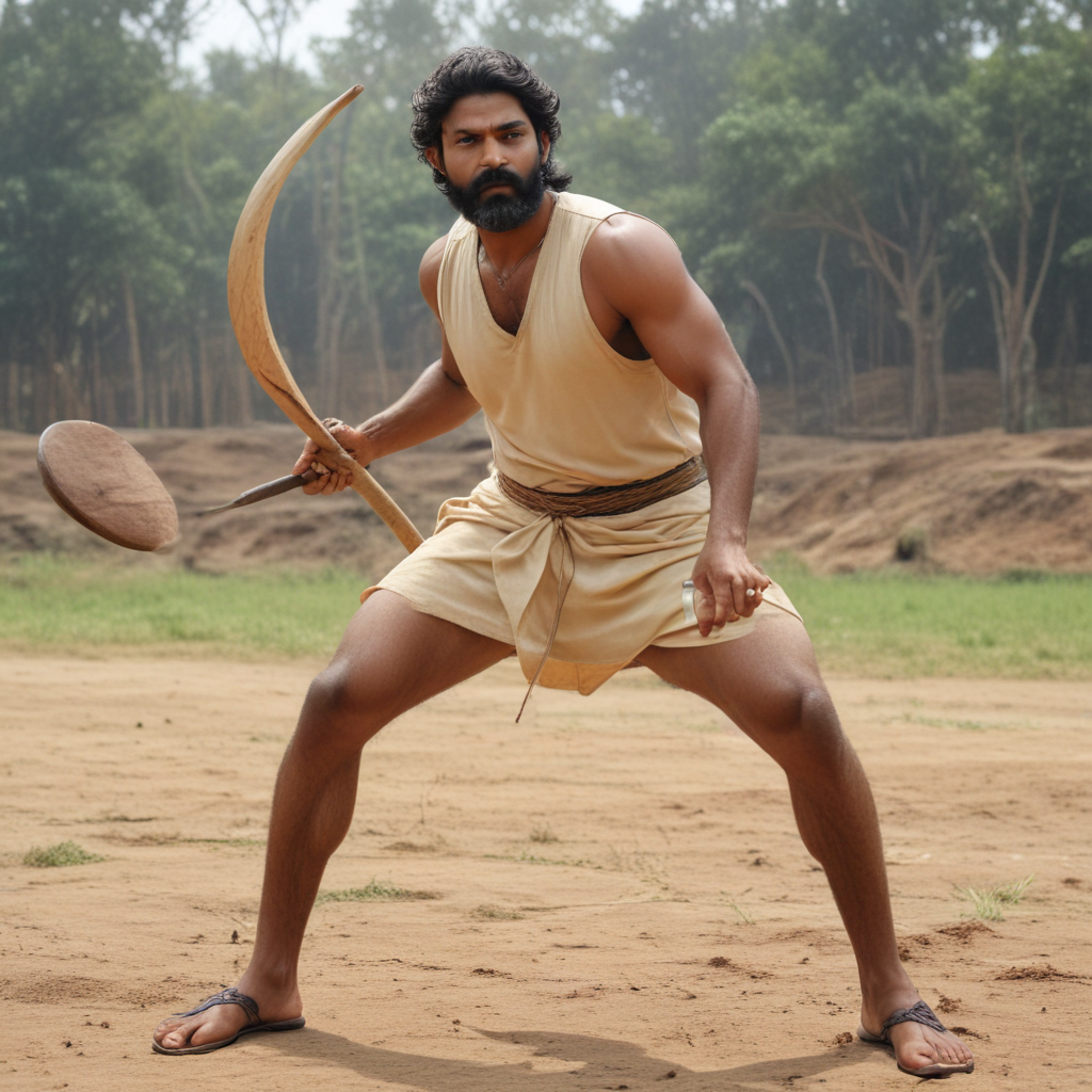katappa plating cricket with bahubali