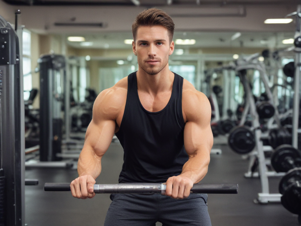 guy working out in gym