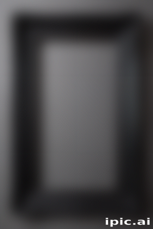 A Minimalist Black Frame Set Against a Softly Blurred Background.