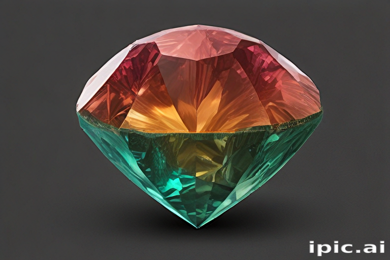 A Stunning Multi-Colored Gemstone Sparkling with Radiant Light and Beauty