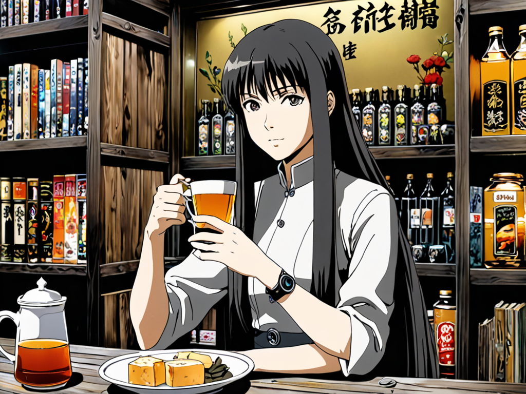 long hair himecut anime black and white manga girl ghibli chainsawman ...