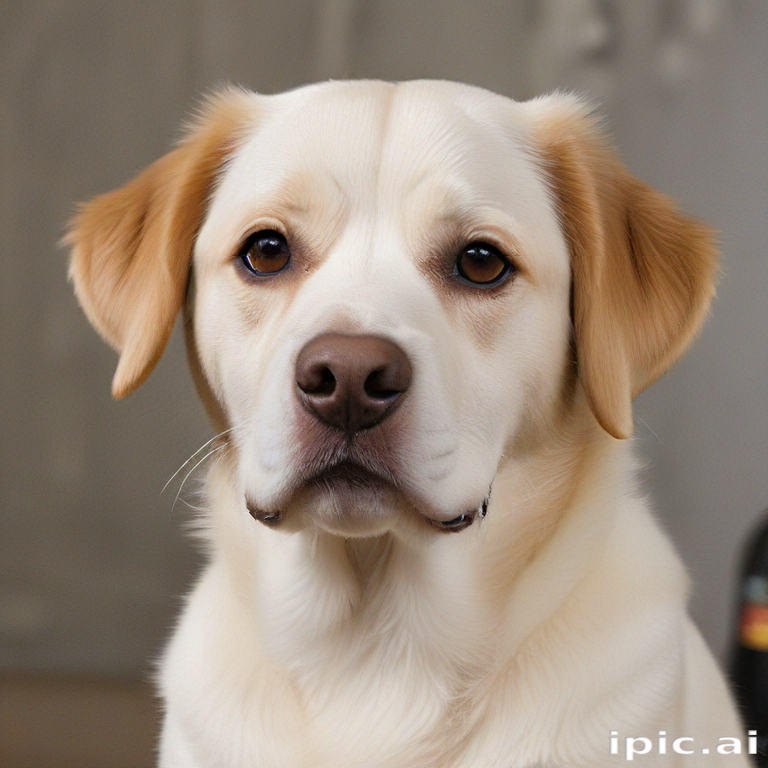 Adorable Labrador Retriever with Soft Eyes and Floppy Ears Close-Up