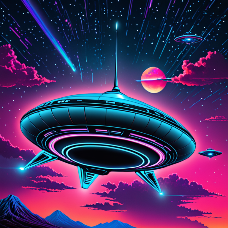 A synthwave UFO
