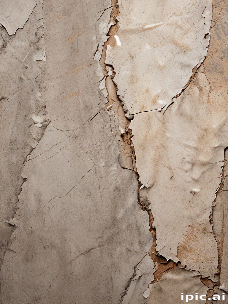 Textured Wall with Peeling Layers Revealing Underlying Materials and ...