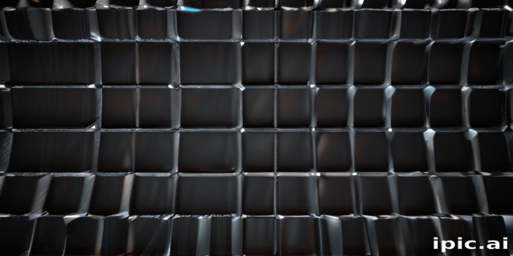 Intricate Pattern of Metallic Grids Reflecting Light in a Unique ...