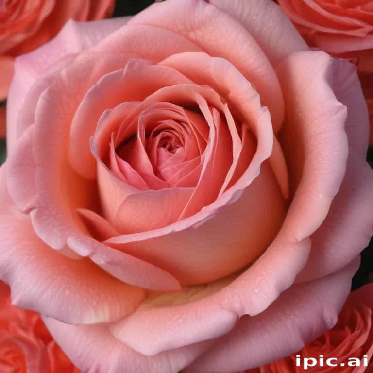 Delicate Pink Rose Bloom Showcasing Layers of Soft Petals and Beauty