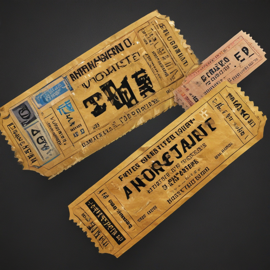 Vintage Ticket Collection Featuring Unique Designs and Colorful ...