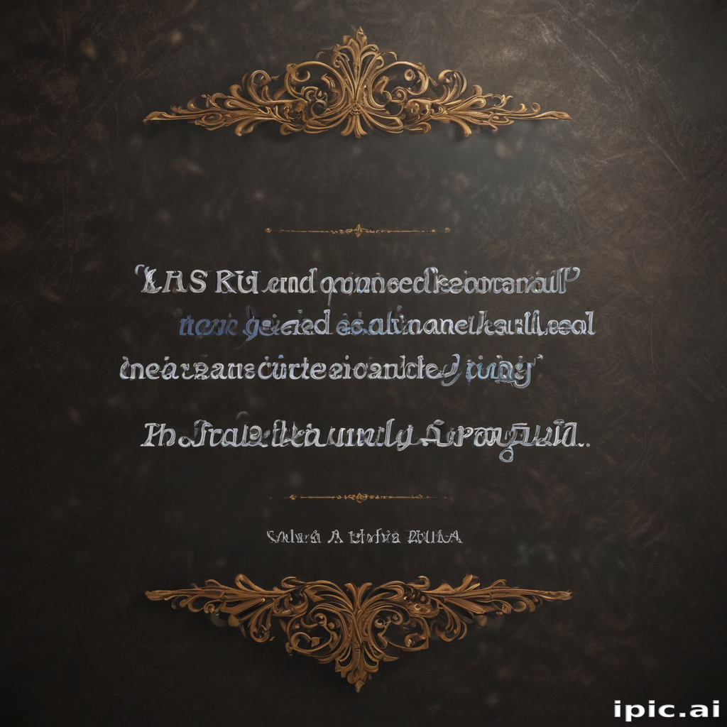 Intricate Decorative Text with Elegant Typography on a Dark Background