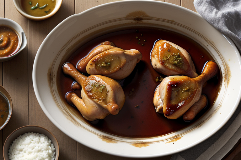 Deliciously Glazed Chicken Drumsticks Served in a Rich, Savory Sauce