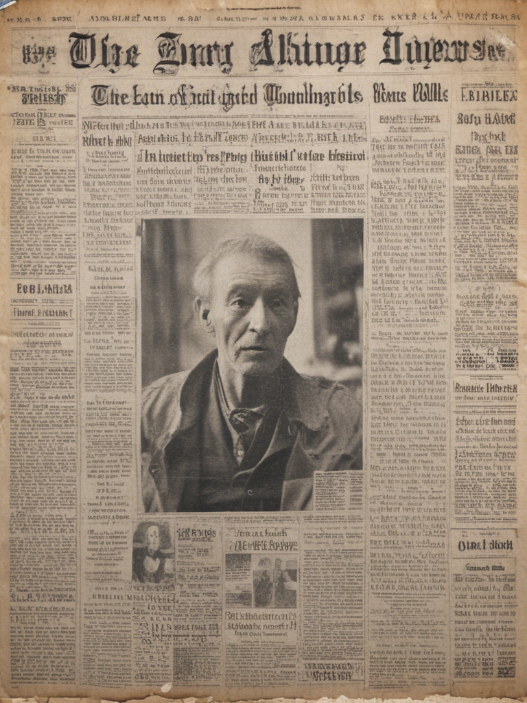 Historical Newspaper Featuring a Prominent Figure from the Early 20th ...