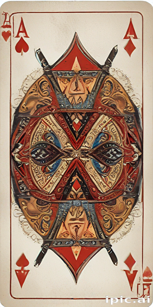 Intricate Design of the Ace of Spades Playing Card Featuring Unique Artwork