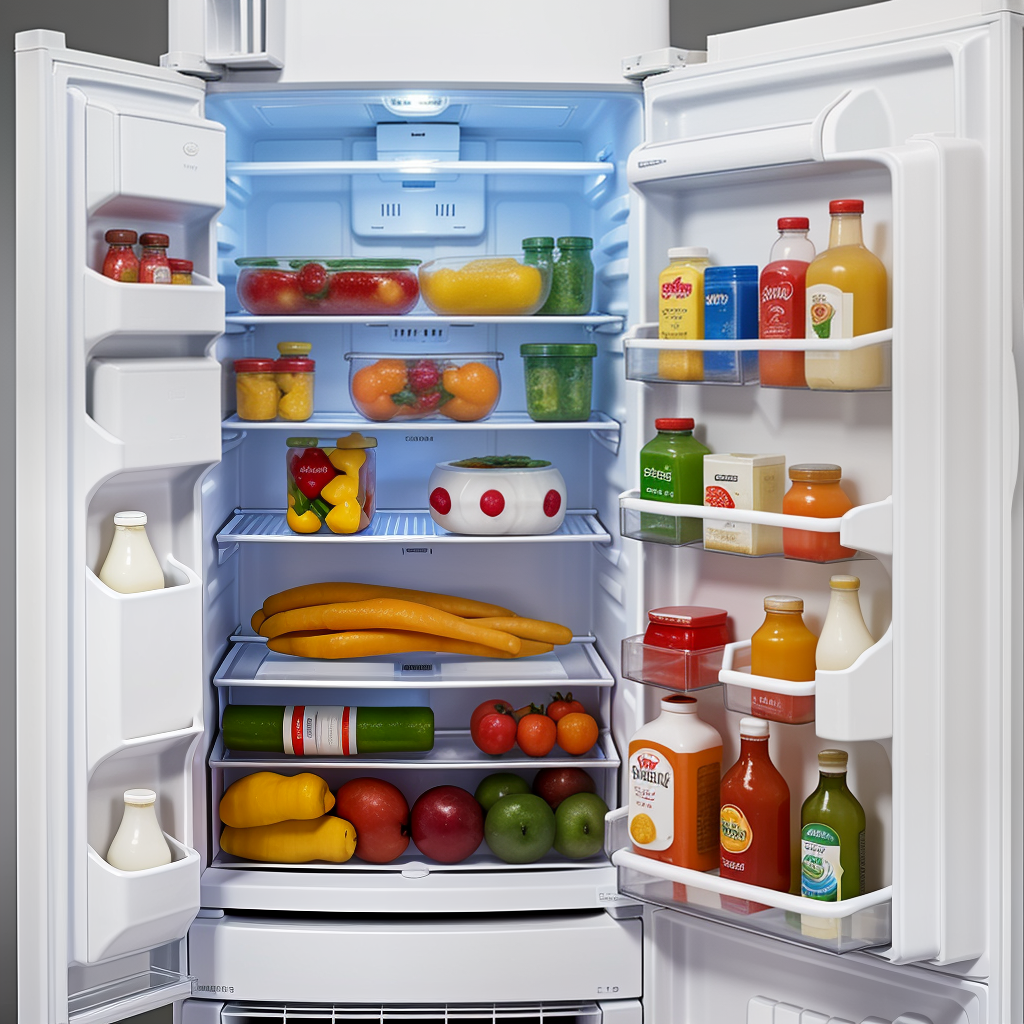 Unusual Refrigerator Scene Featuring Two Large, Peeled Potatoes Inside