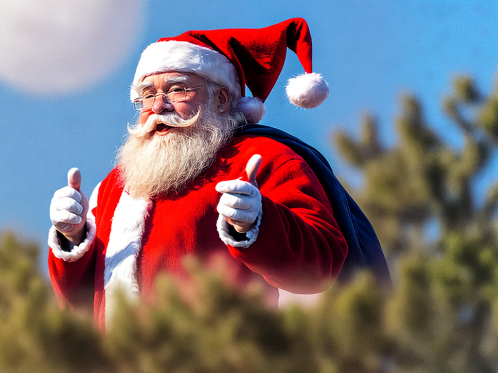 Santa with shocked expression