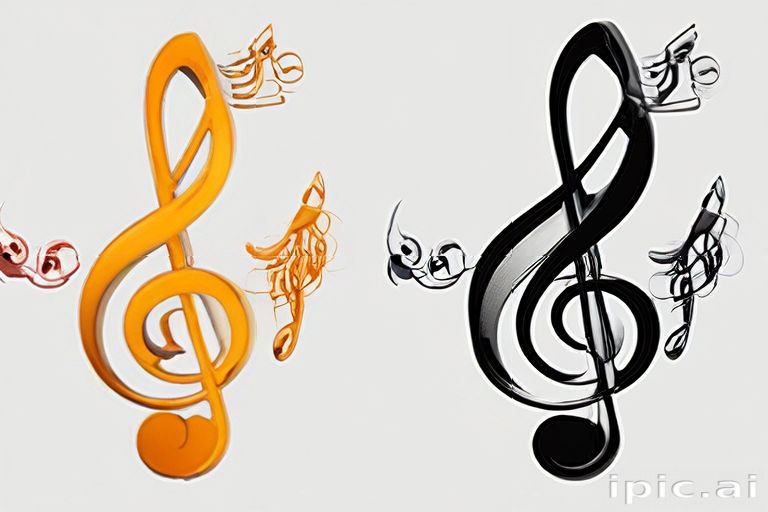 Colorful Musical Notes Dancing Together in Perfect Harmony and Rhythm