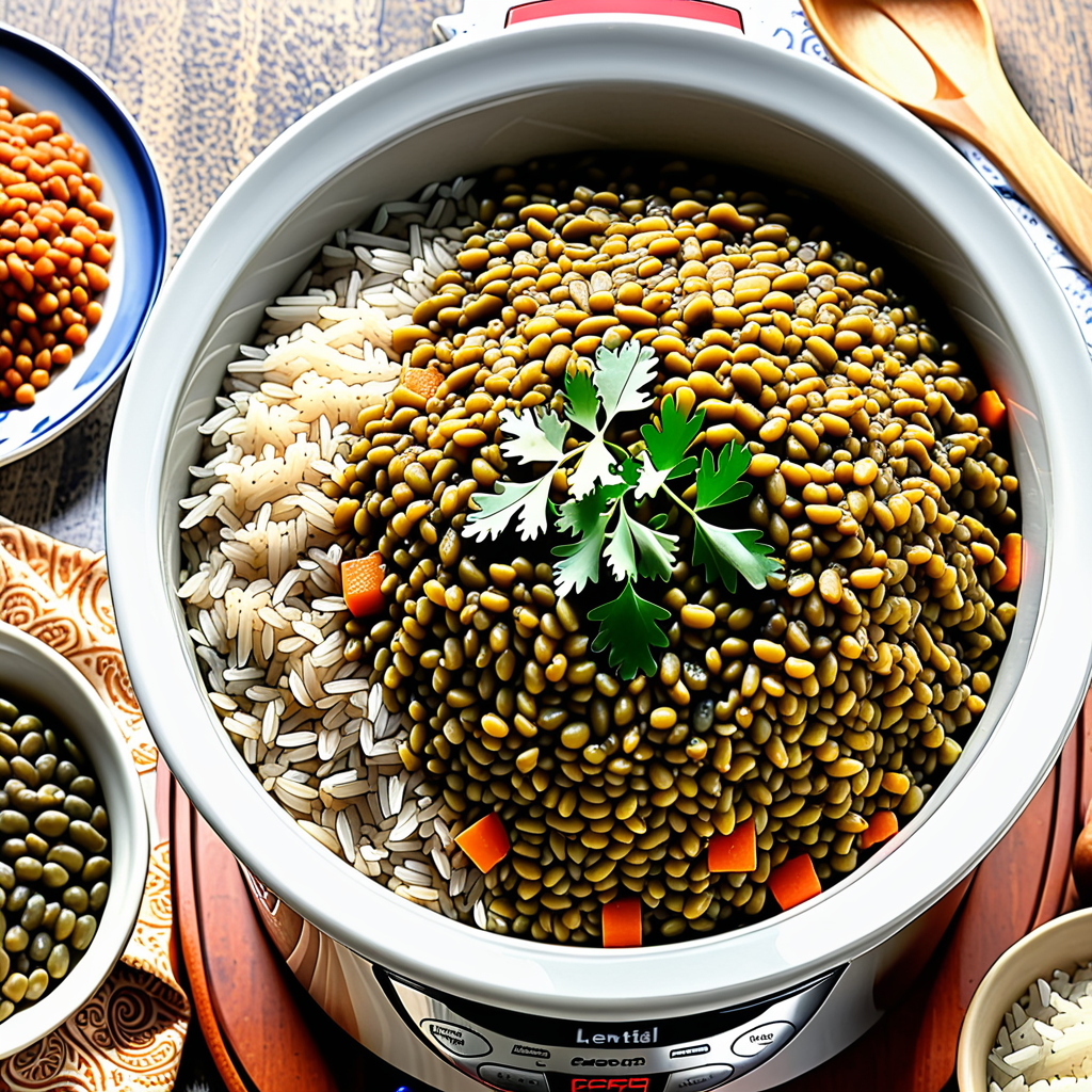 A Delicious Bowl of Lentils with Carrots and Fresh Cilantro Garnish.