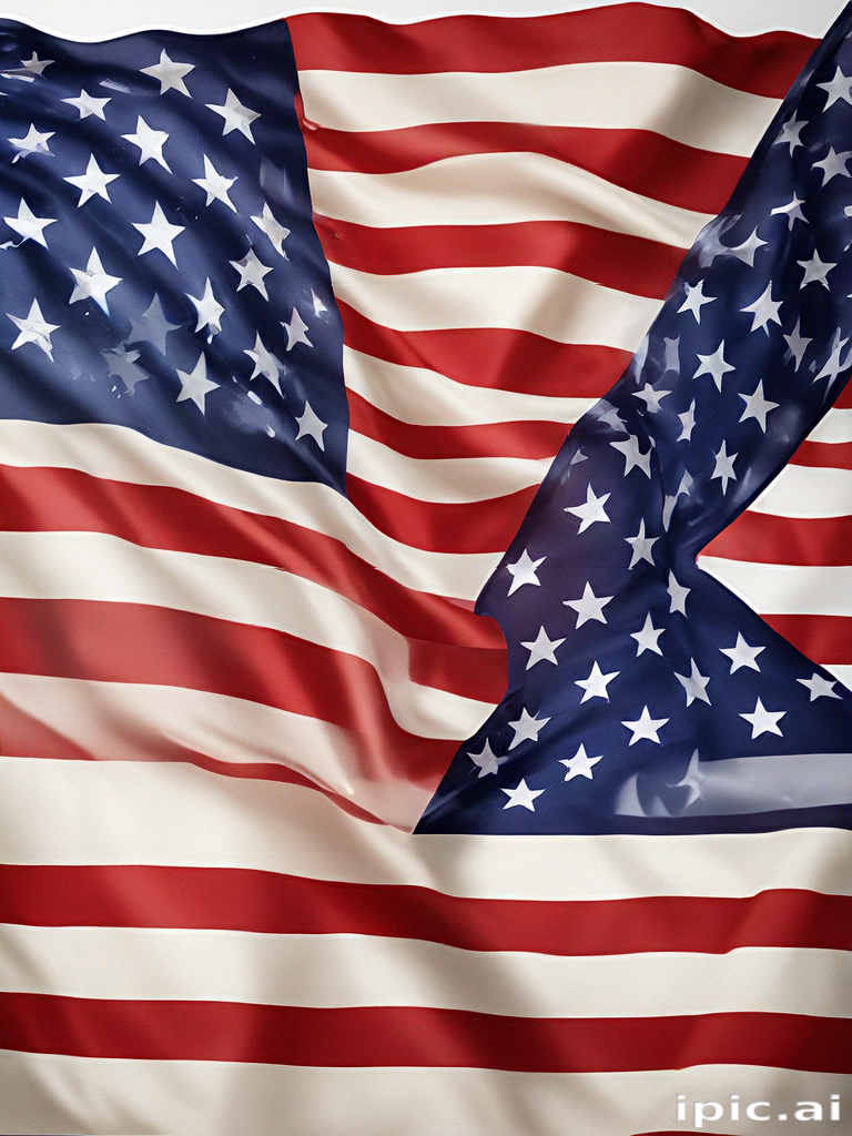 Waving American Flag Symbolizing Freedom, Unity, and National Pride in ...