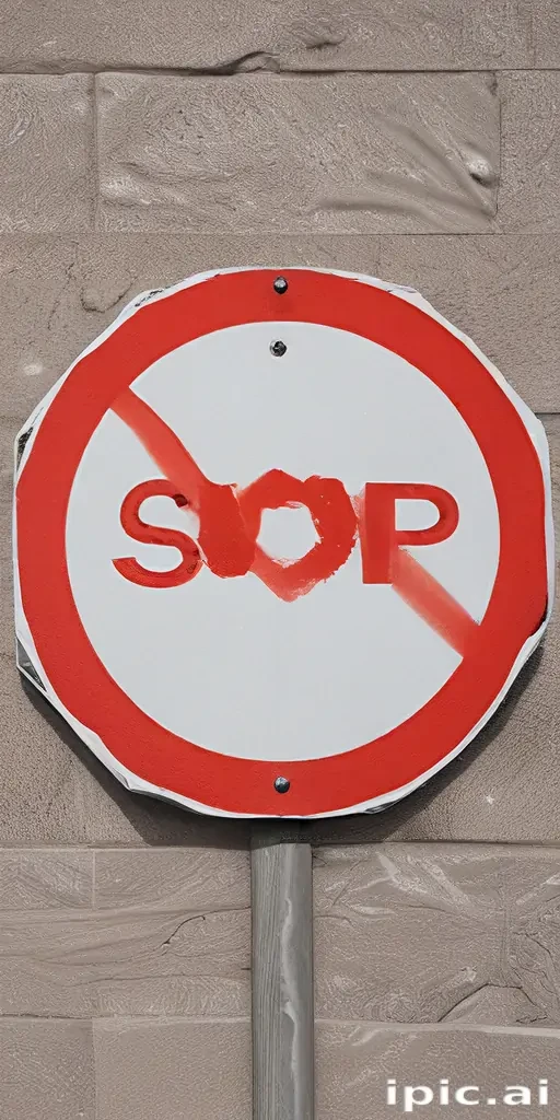 Boldly Altered Stop Sign with Creative Design and Eye-Catching Colors