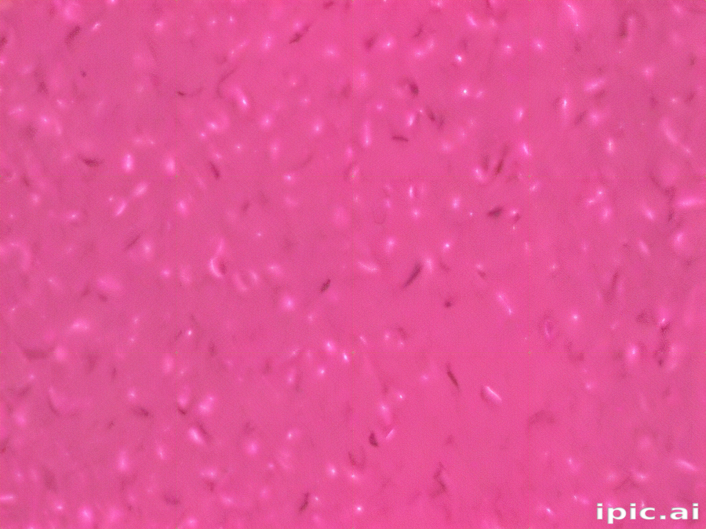 Abstract Microscopic View of Pink Cellular Structures Under a Light ...