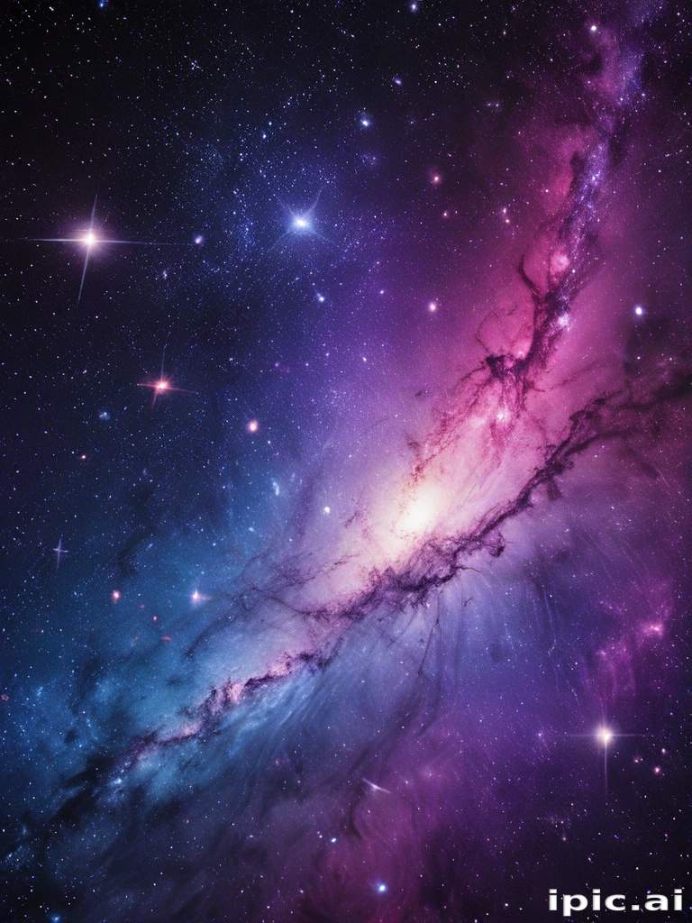 Stunning Cosmic Landscape: A Vibrant Blend of Colors in Space