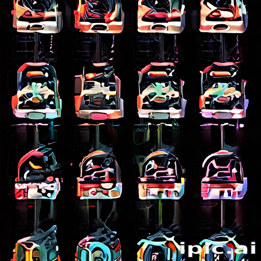 A Colorful Display of Unique Decorative Masks Hanging in a Row.