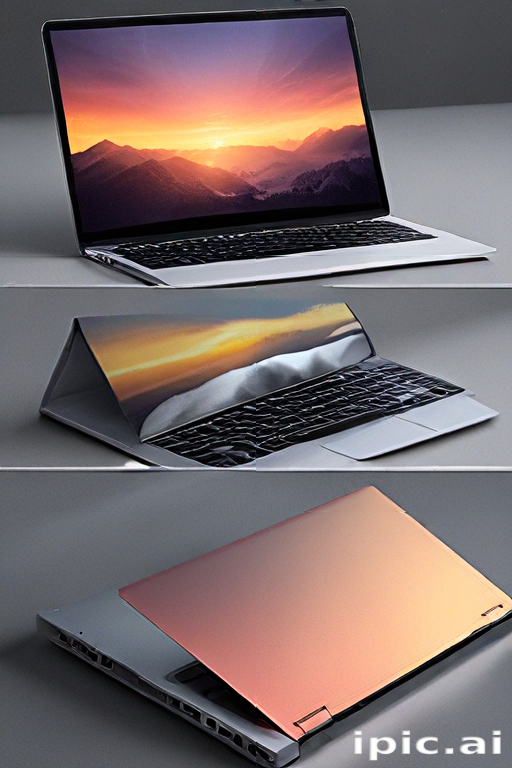 Stylish Laptop Design Showcasing Versatile Viewing Angles and Stunning ...