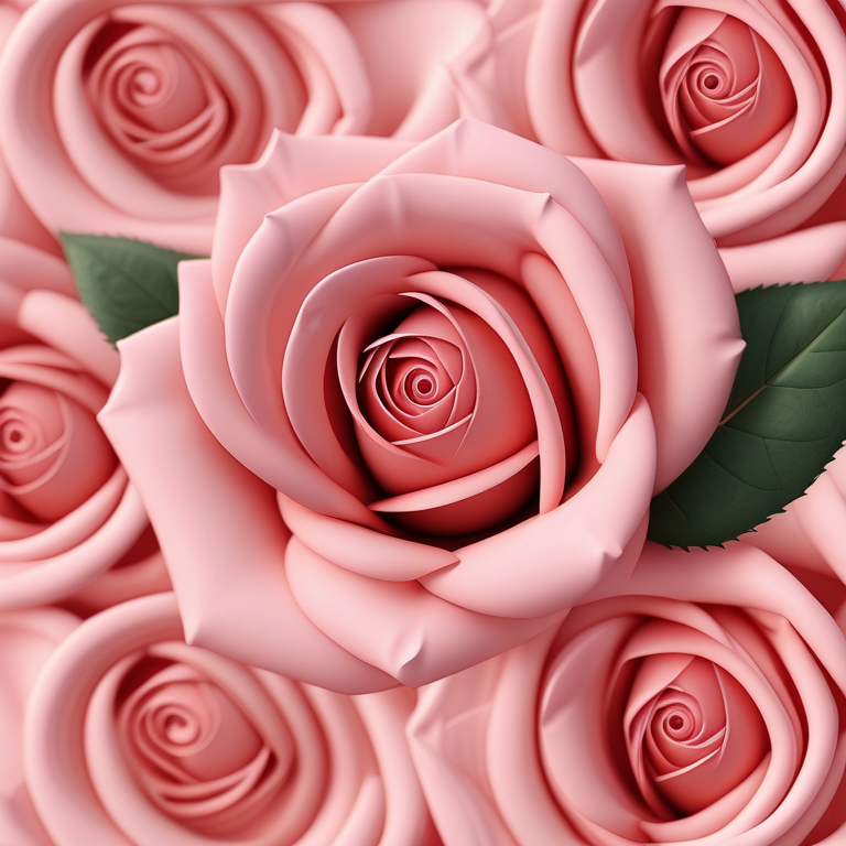Beautiful Arrangement of Soft Pink Roses with Lush Green Leaves ...