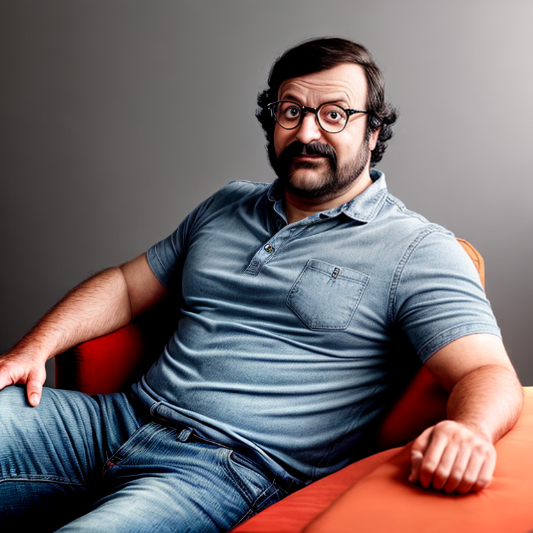 Hyper realistic human version of Bob Belcher from Bob's burger