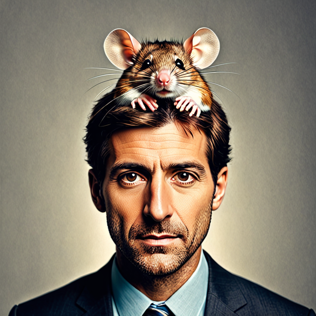 mouse living inside a man's head