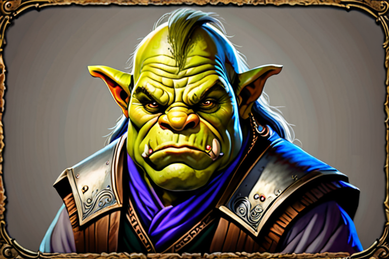 ogre professor dnd portrait