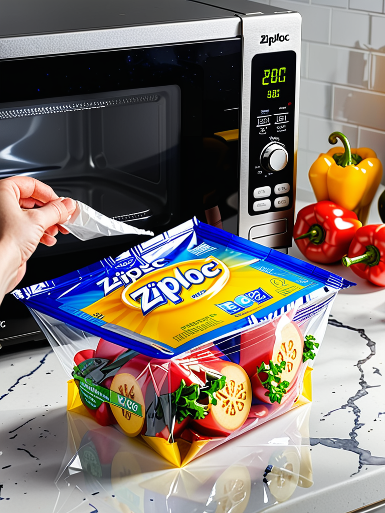 Creative Cooking: A Person Placing Ziploc Bags Inside an Oven