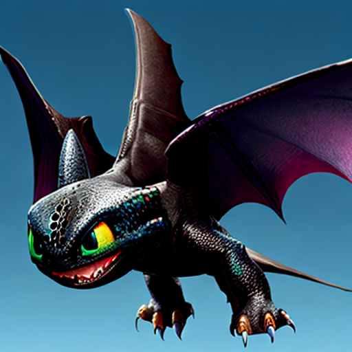 Toothless from how to train your dragon