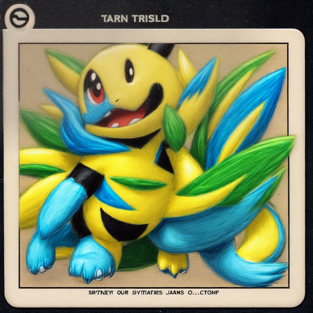 backside of a pokemon-style trading card, gold pattern
